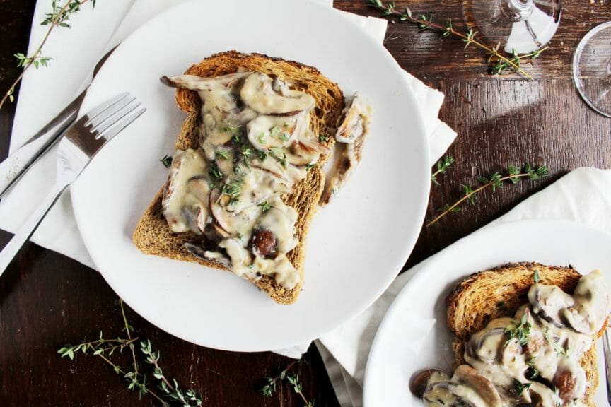 Creating Creamy Garlic Champignons On Grilled Bread At Your House ...