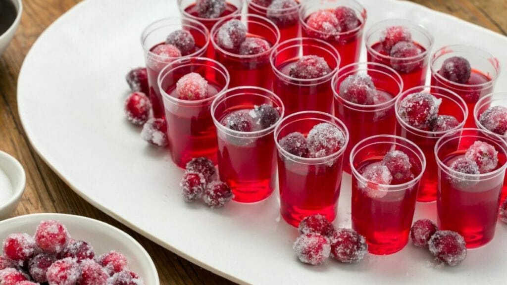 Alcoholic Cranberry Jelly Shots Formula - feastfulcuisine.com