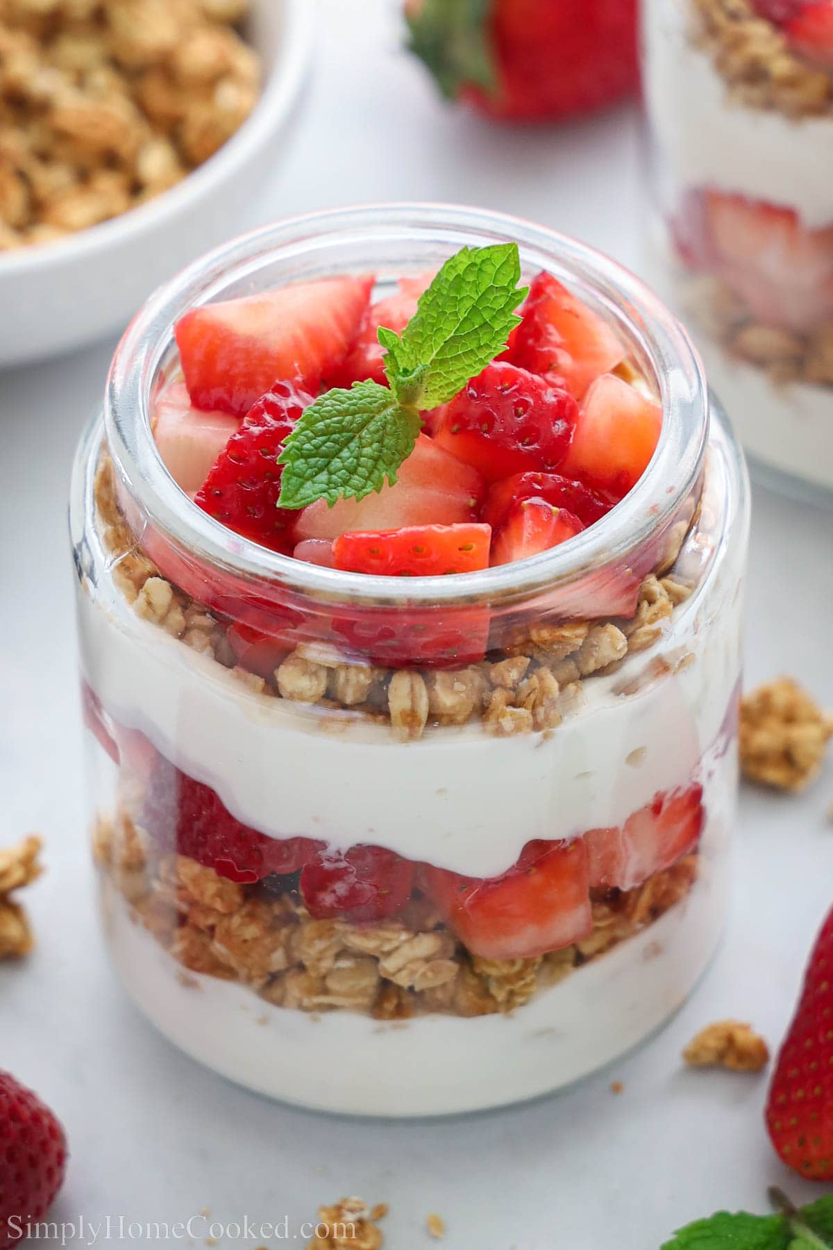 Delicious Strawberry Parfait - Cooking Enthusiast - feastfulcuisine.com
