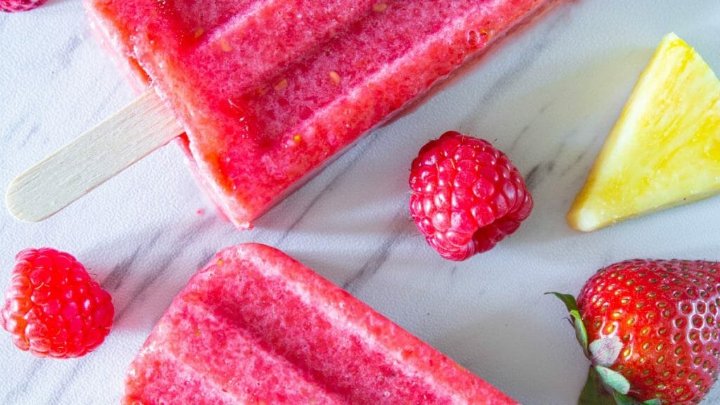 Raspberry Ice Lollies - feastfulcuisine.com