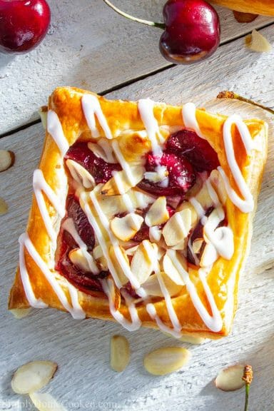 Recipe for Cherry Puff Pastry - feastfulcuisine.com